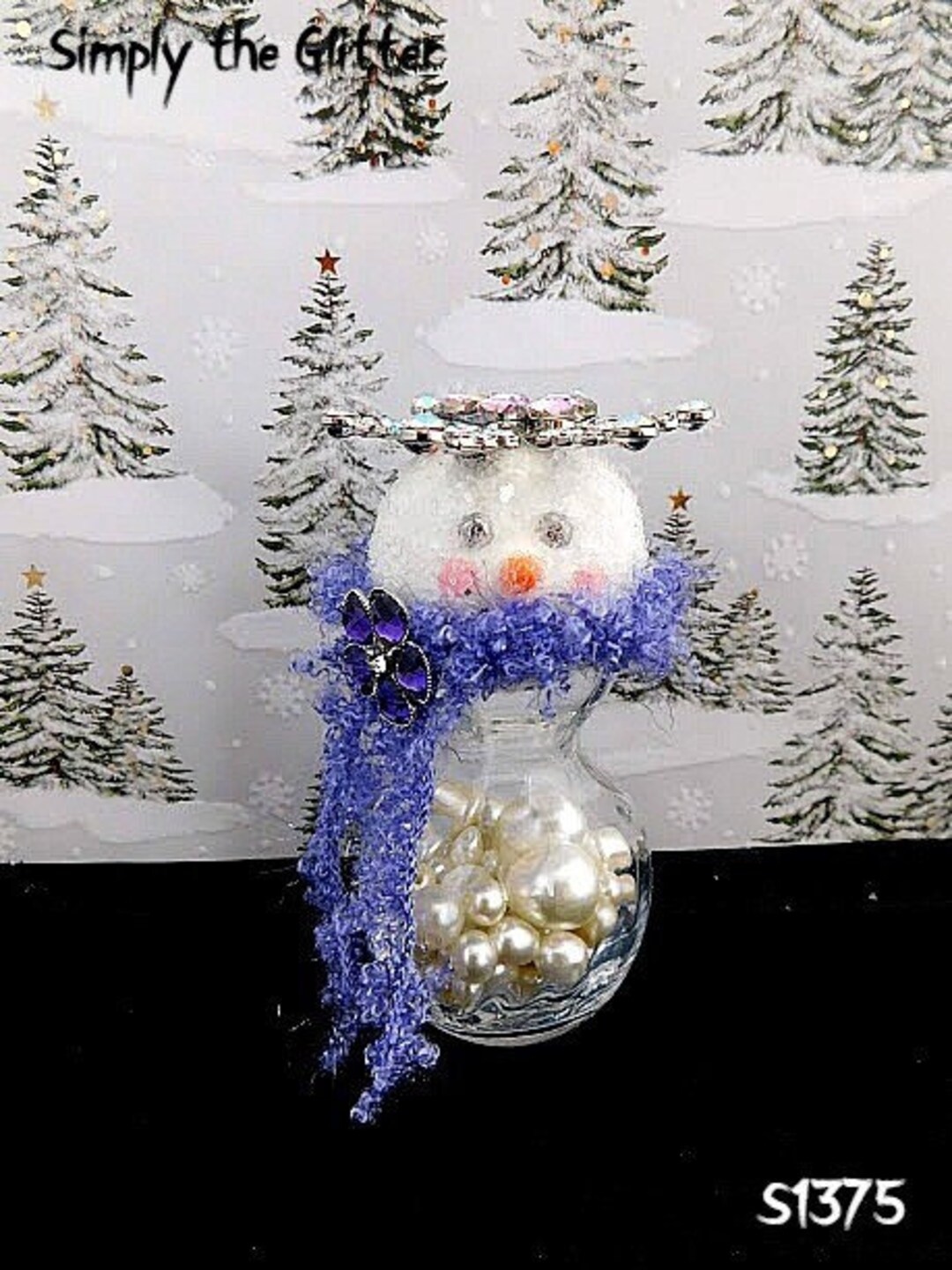 Vintage Glass Bud Vase Snowman Decoration ainsley, Winter Glass Snowman ...