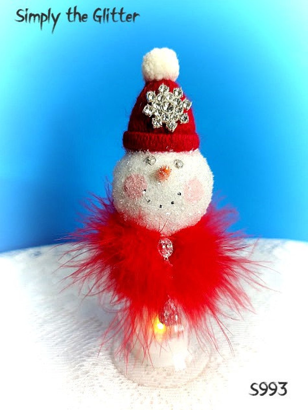 Vintage Lighted Glass Sconce Snowman "kaffir", Lighted Glass Snowman ...