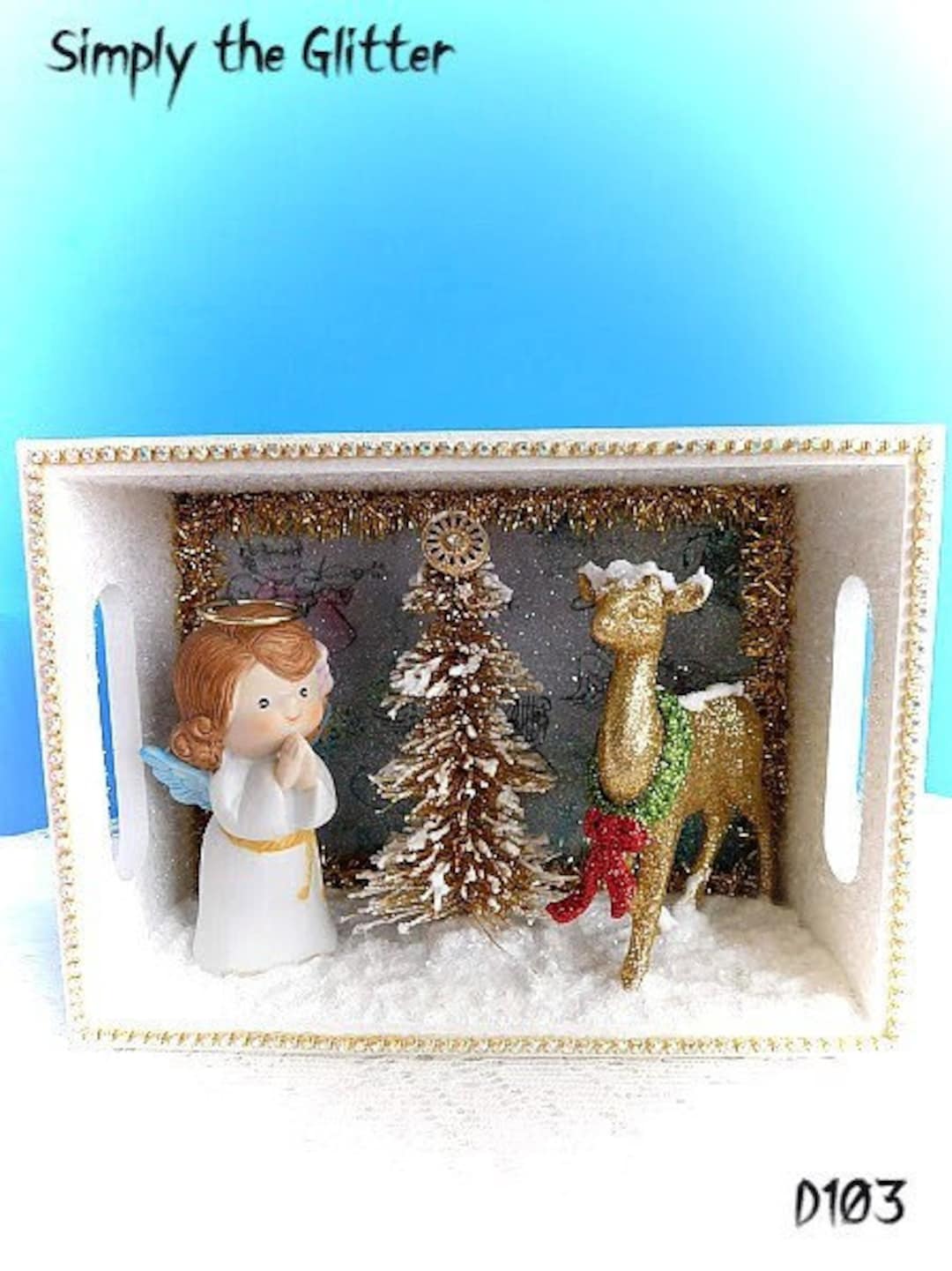 Vintage Inspired Shadow Box Winter Scene Decoration, Diorama Decoration ...