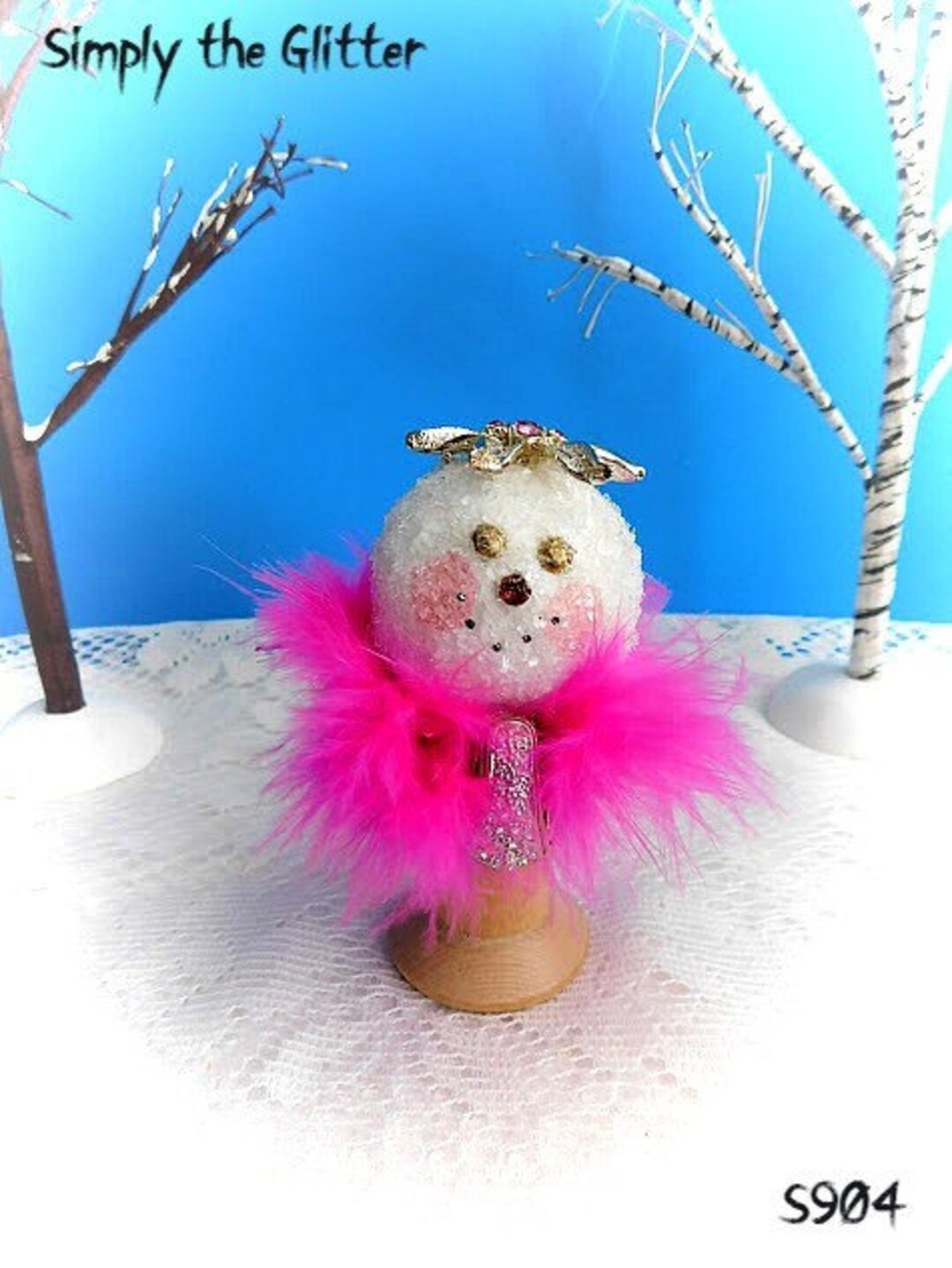 Vintage Wooden Thread Spool Assemblage Snowman zana, Wooden Snowman ...