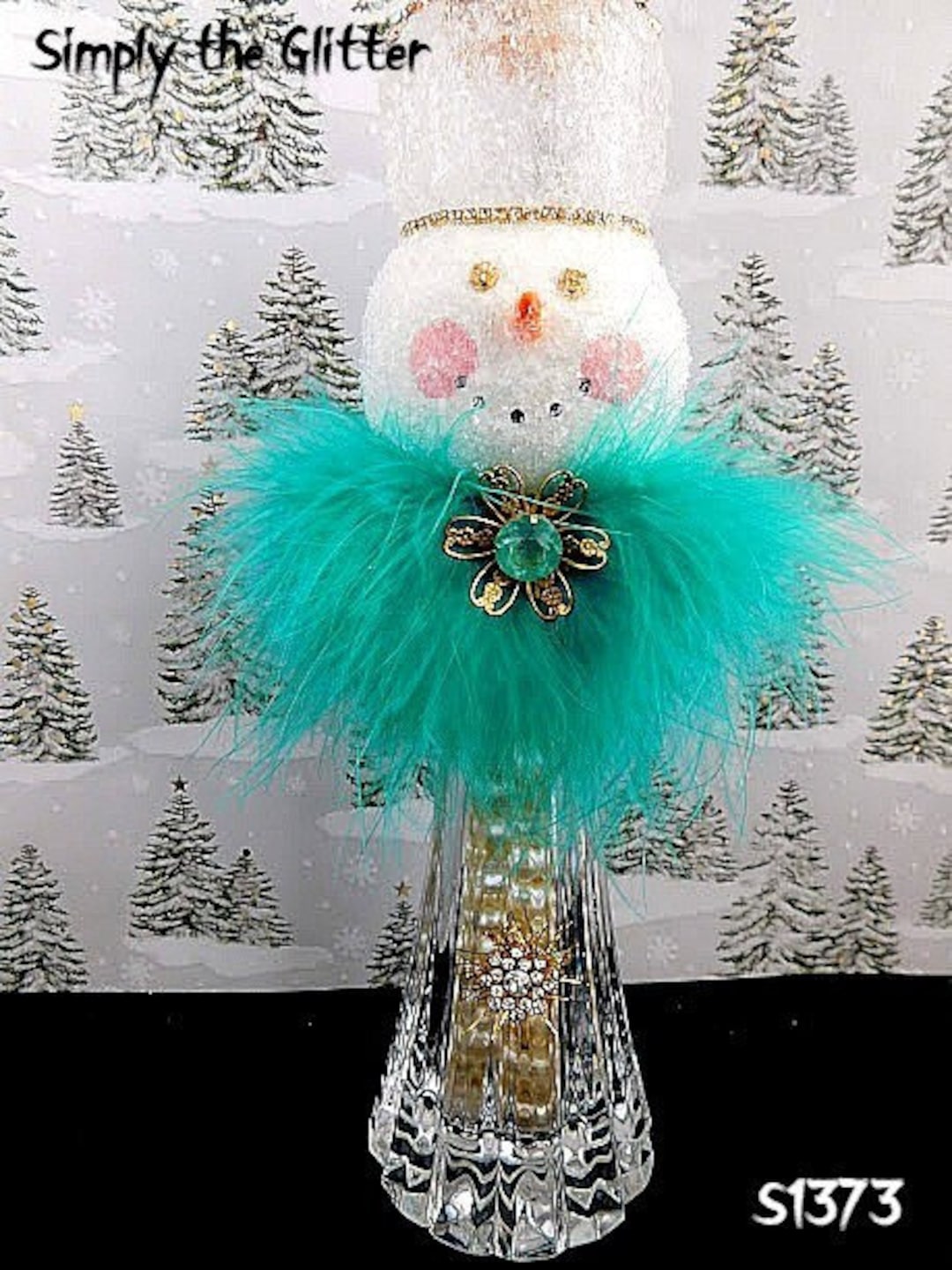 Vintage Glass Shaker Snowman Decoration nippy Nellie, Winter Snowman ...
