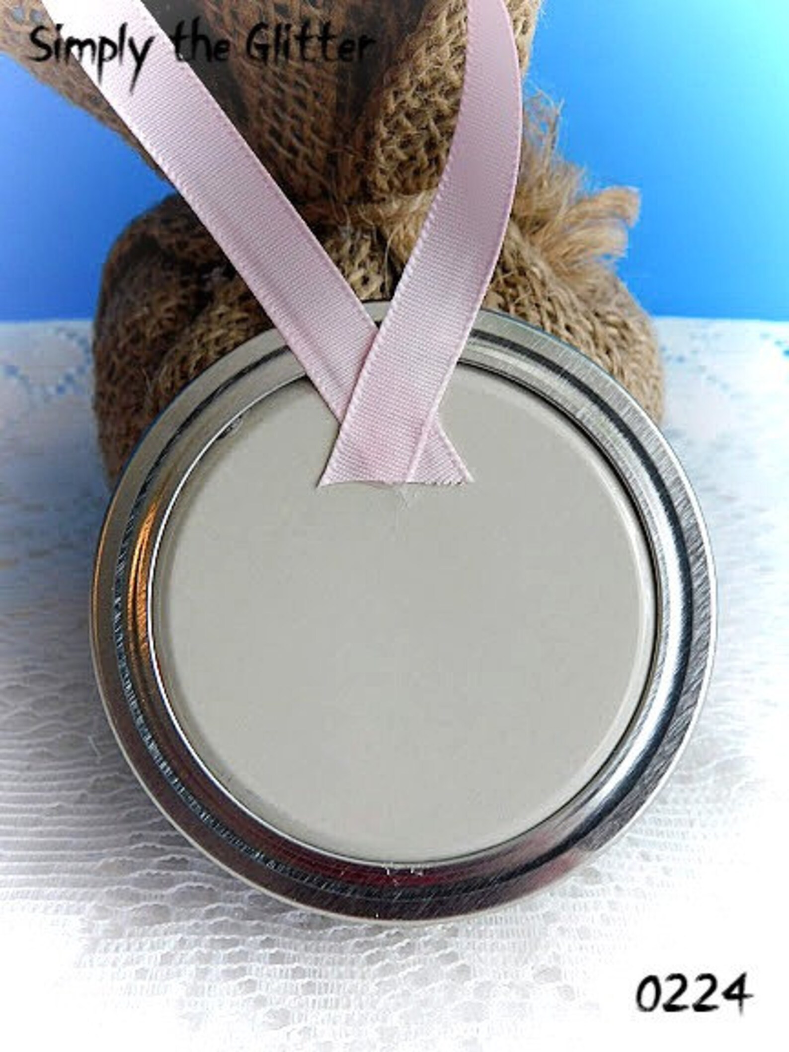 Handmade Altered Mason Jar Lid Ornament "honor", Christmas Ornament ...