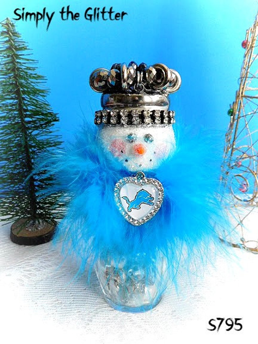 Vintage Glass Shaker Lions Snowman Decoration karasyn, Detroit Lions ...
