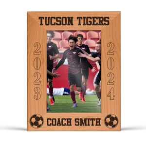 Soccer Coach Picture Frame Engraved Wood Frame 4x6 or 5x7 Coach Gifts ...