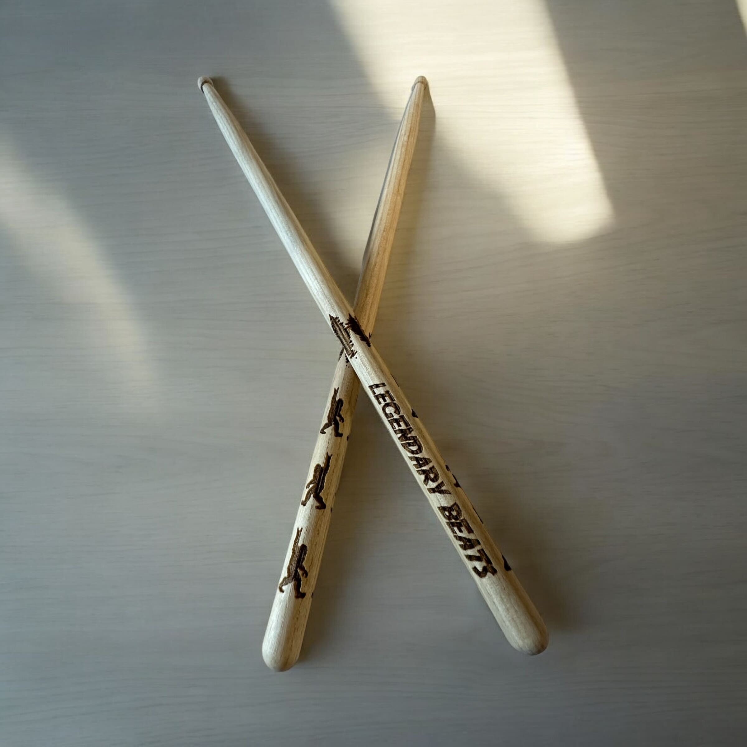 Personalized Drumsticks Custom Engraved Pair of 5A Hickory Wooden Drum ...