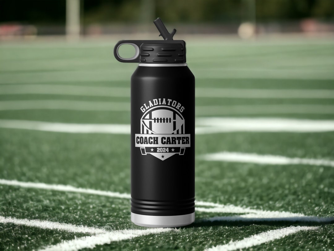 Personalized Football Coach Gift Engraved Tumbler or Water Bottle With ...