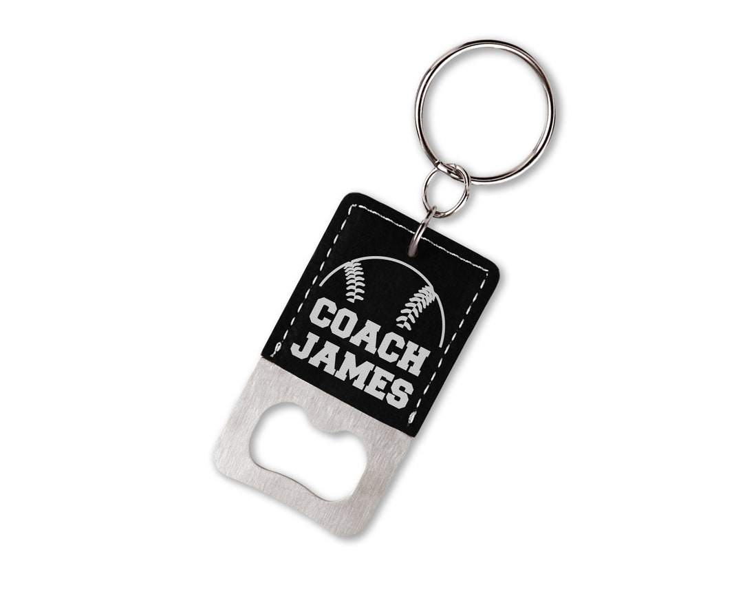 Coach Keychain Leather Bottle Opener Keychain Basketball Keychain ...