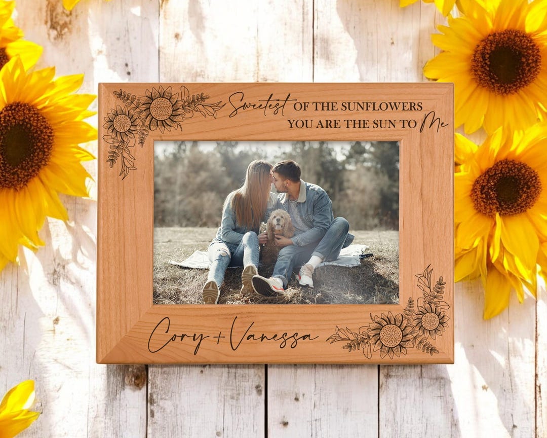 Personalized Sunflower Picture Frame, Sweetest of the Sunflowers ...