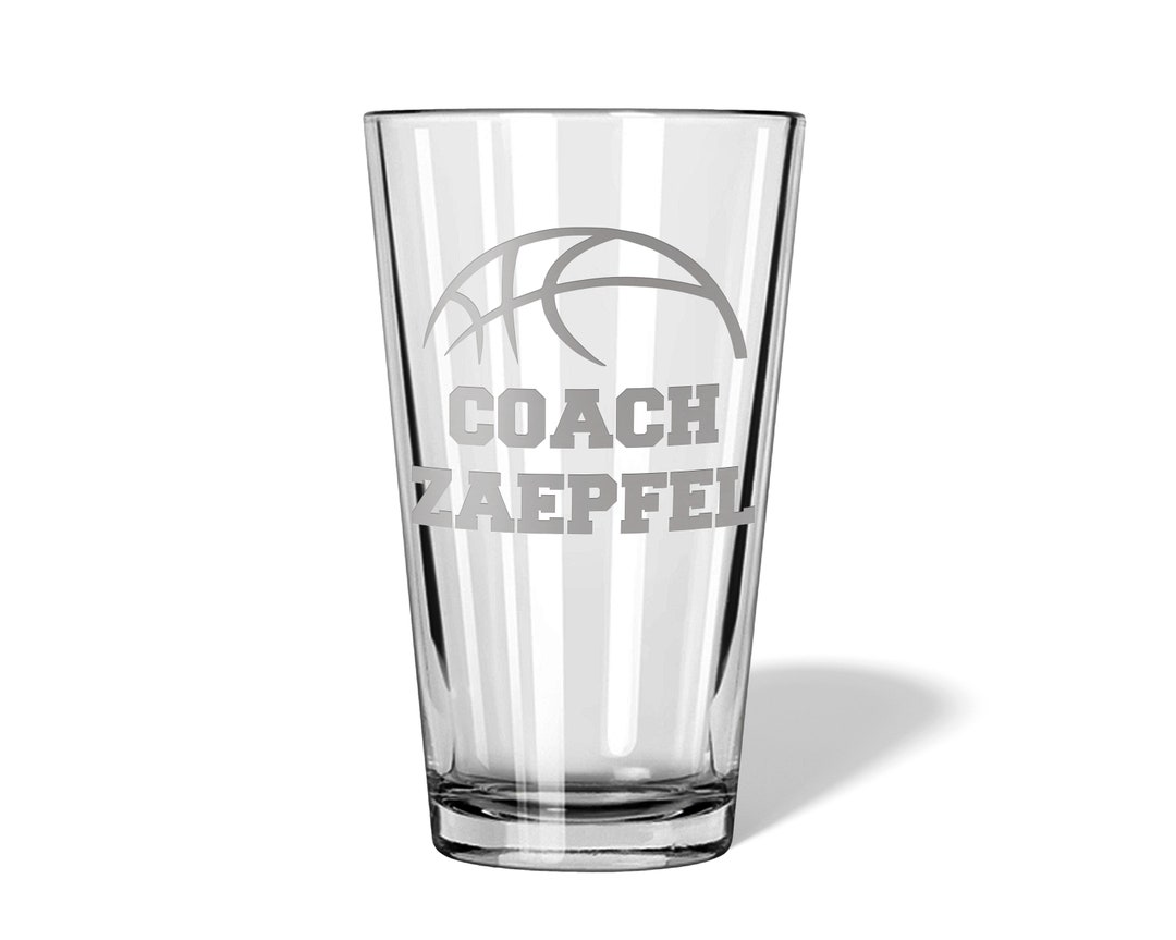 Basketball Coach Gift Coach Glass Coach Beer Glass Engraved Basketball ...