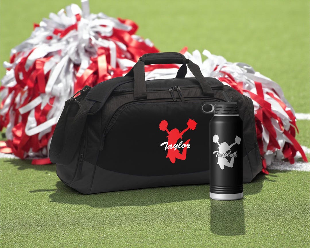 Personalized Cheer Duffle Bag | Water Bottle Set Gift for Cheerleader ...