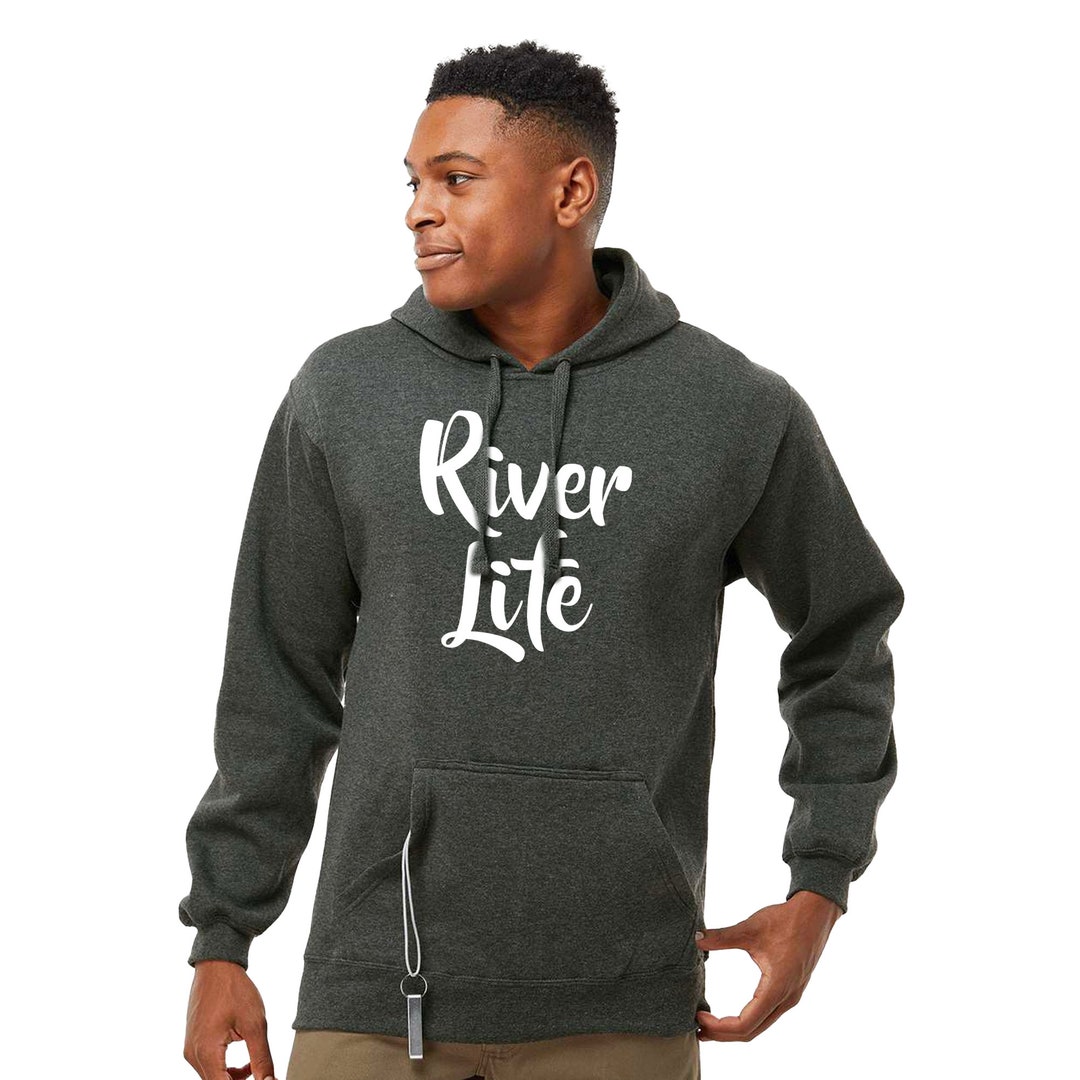 River Life Hoodie With Built in Neoprene Can Cooler and Bottle Opener ...