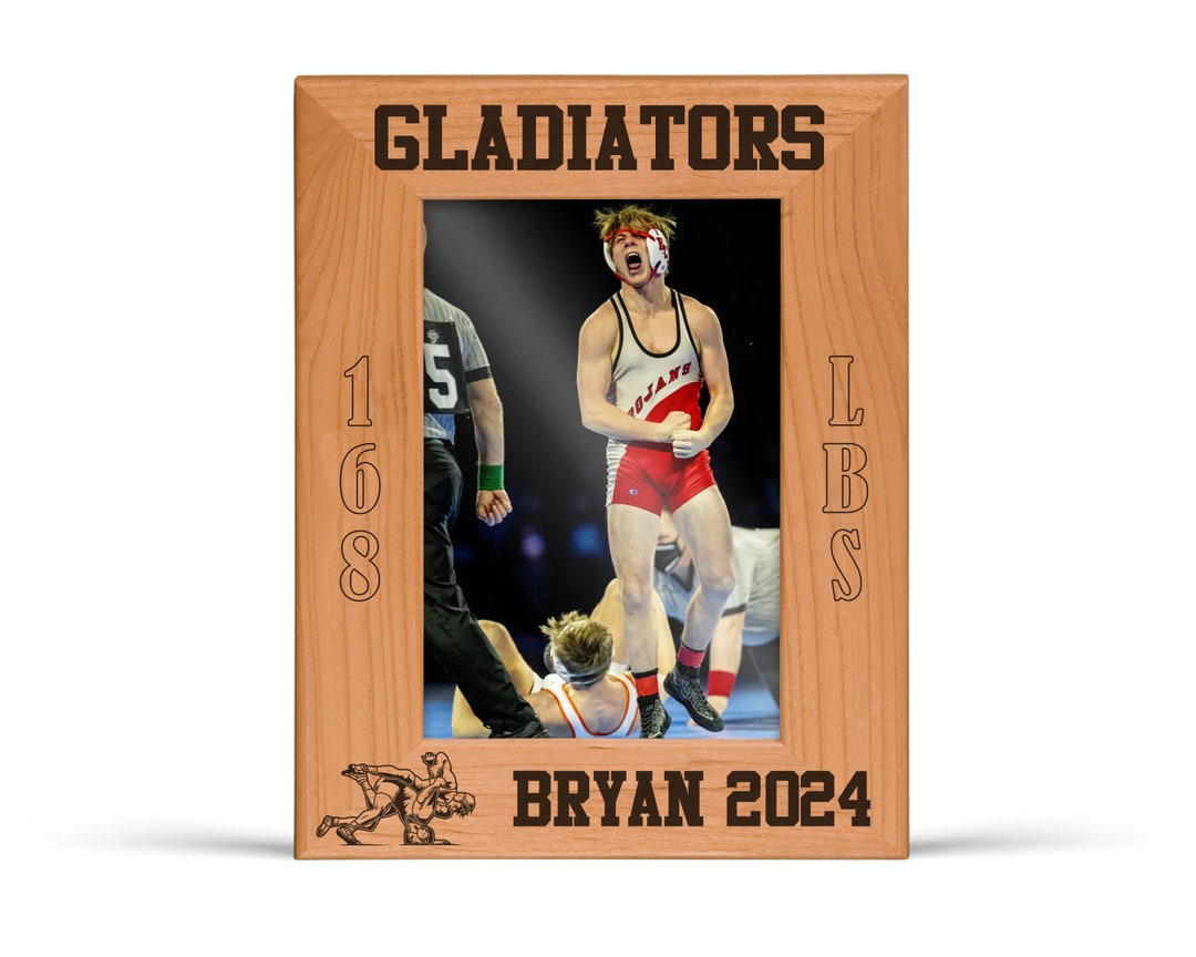 Personalized Wrestling Picture Frame Wrestling Senior Night Gift ...