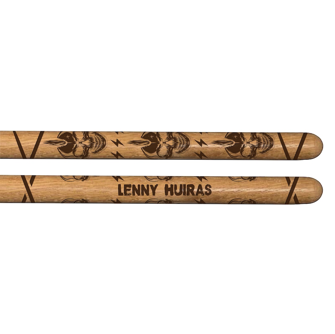 Personalized Drumsticks Custom Engraved Pair of 5A Hickory Wooden Drum ...
