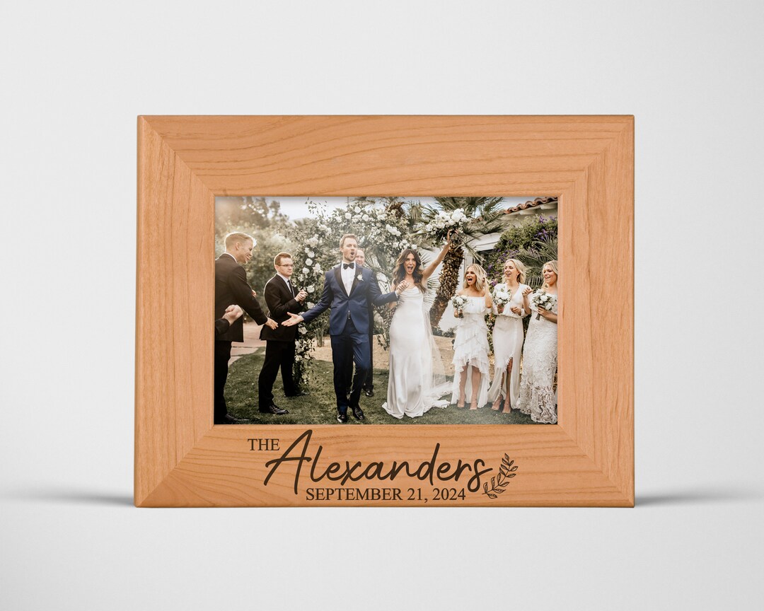 Custom Wedding Picture Frame Personalized Engraved Wedding Photo Frame ...
