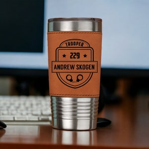 Police Officer Gifts Personalized Police Badge Leather Portfolio Police ...