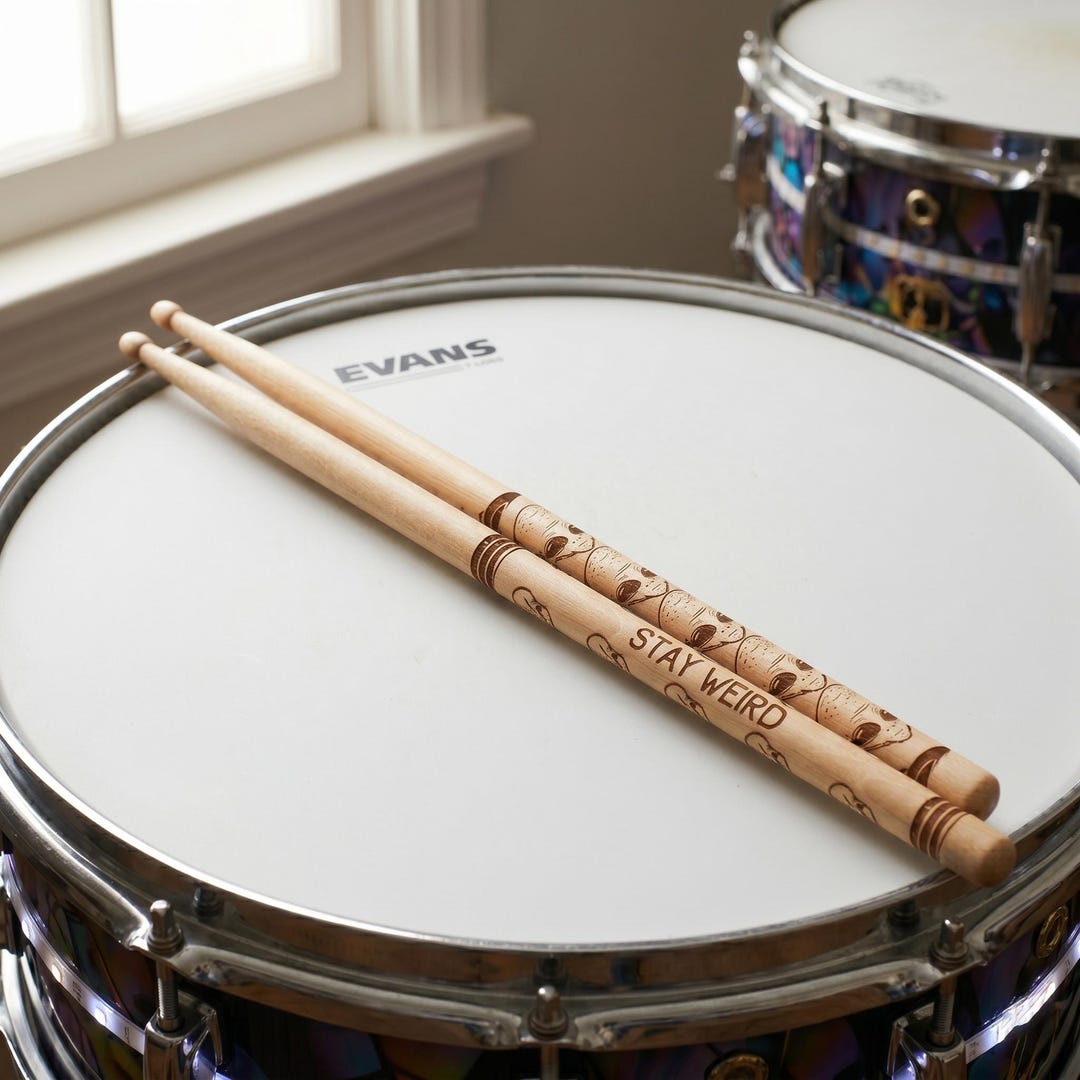 Custom Drum Sticks Alien and UFO Drummer Gifts Engraved Drumsticks With ...