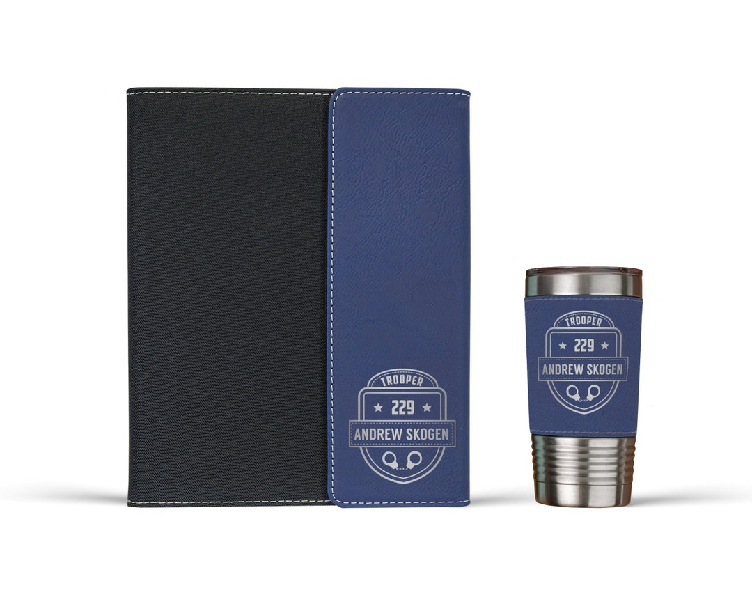 Police Officer Gifts Personalized Police Badge Leather Portfolio Police ...