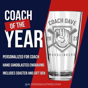Baseball Coach Gift Softball Coach Gifts Whiskey Glass Personalized ...