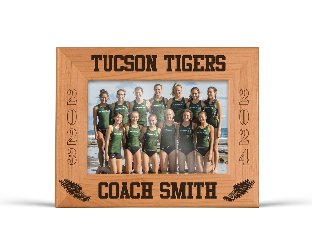 Track Coach Gift Track and Field Coach Gift Coach Picture Frame Cross ...