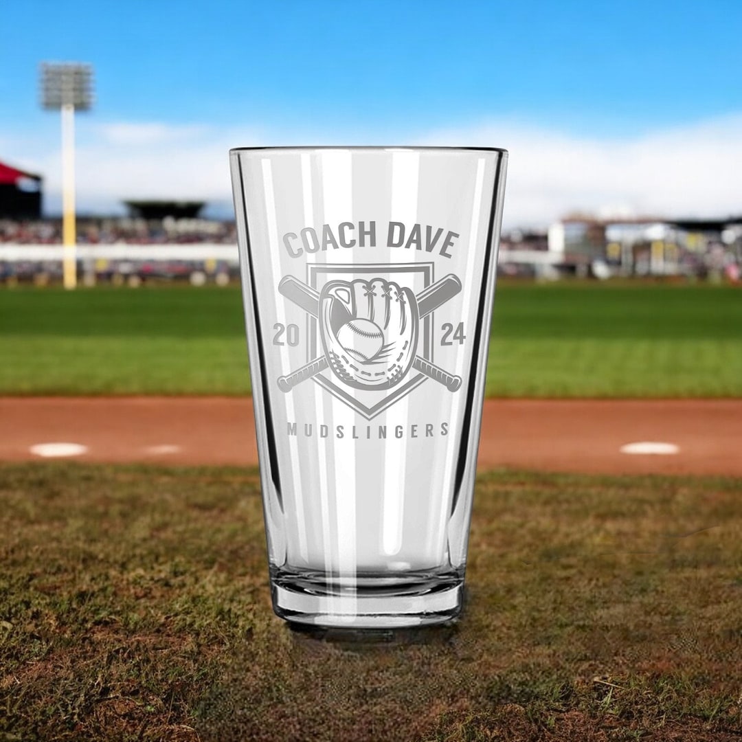 Baseball Coach Gifts Softball Coach Gift Engraved Beer Pint Glass ...