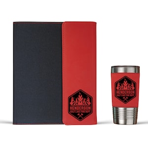 Firefighter Leather Portfolio Padfolio Notebook Personalized With Name ...
