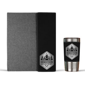 Firefighter Leather Portfolio Padfolio Notebook Personalized With Name ...