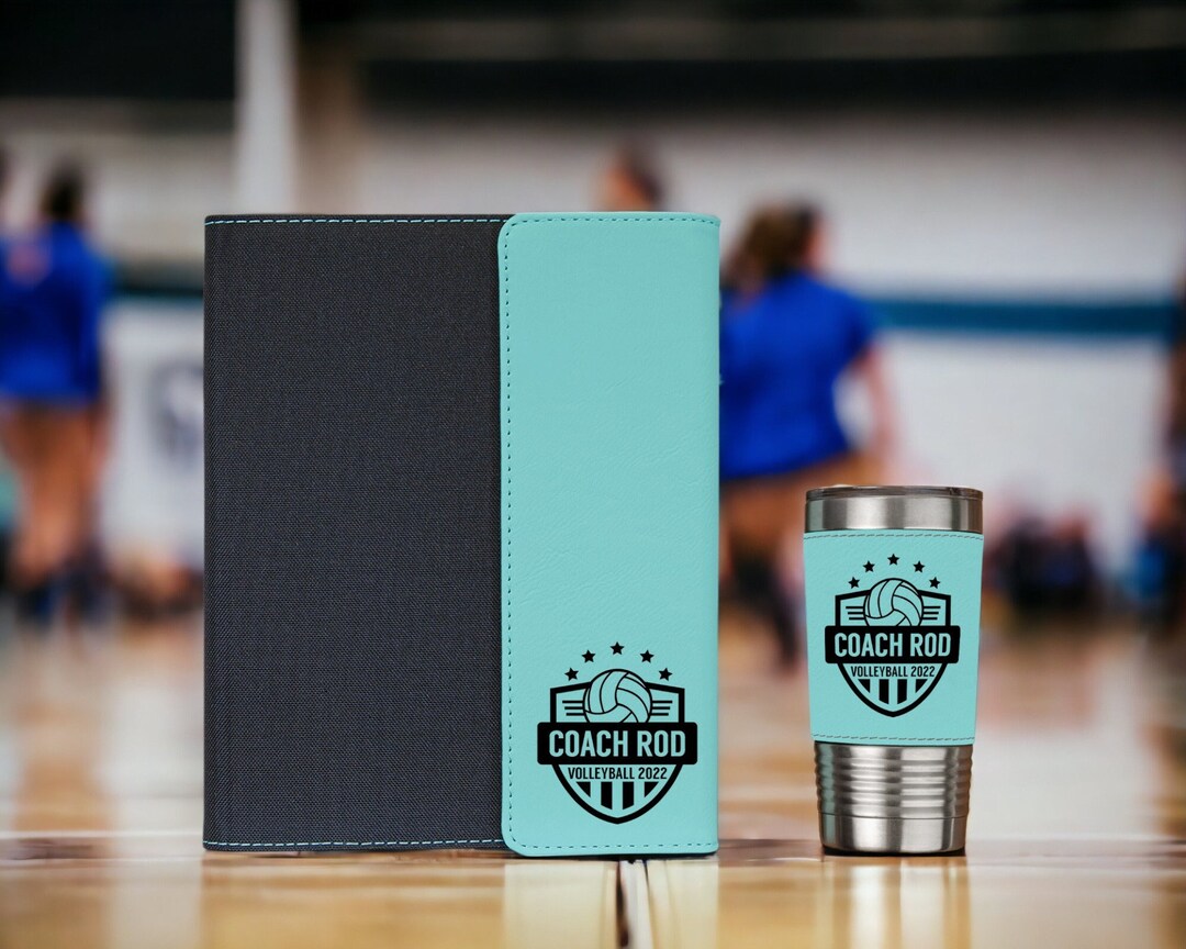 Personalized Volleyball All Stars Coach Engraved Leather Portfolio ...