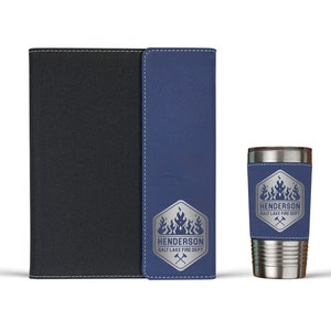 Firefighter Leather Portfolio Padfolio Notebook Personalized With Name ...