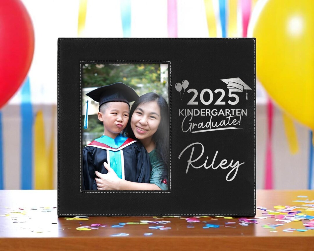 Kindergarten Graduation Photo Frame for Kids Personalized, Custom Name ...