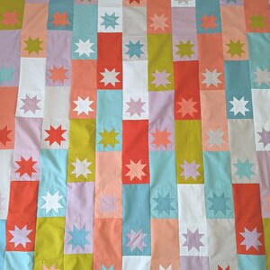 Modern Lap Quilt Star Quilt: Pattern Starlet by Modernly Morgan - Etsy