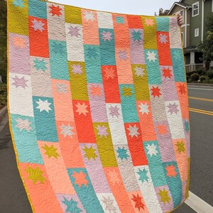 Modern Lap Quilt Star Quilt: Pattern Starlet by Modernly Morgan - Etsy