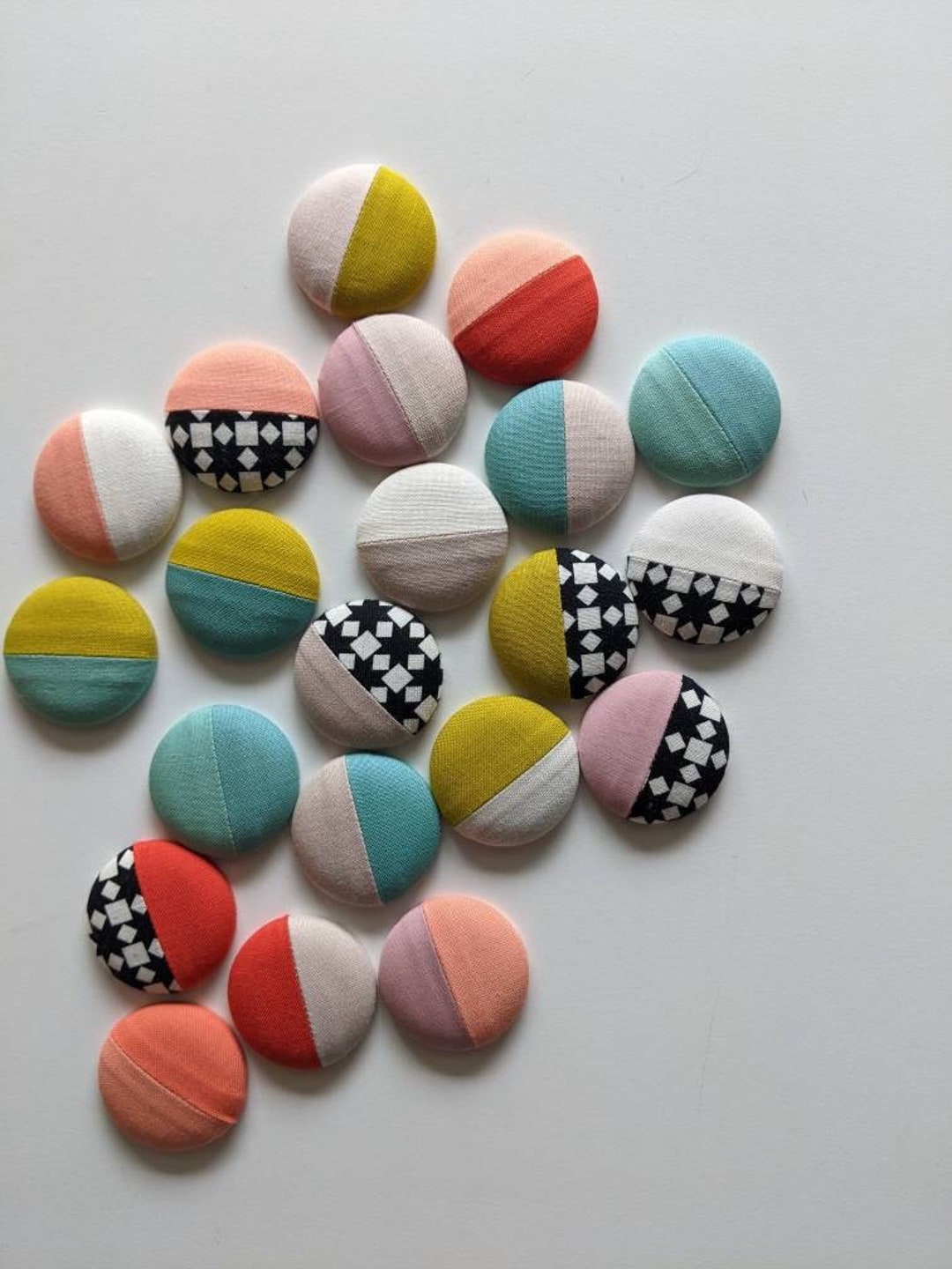 Bright Fabric Magnet Set of 4 6 or 10 - Etsy