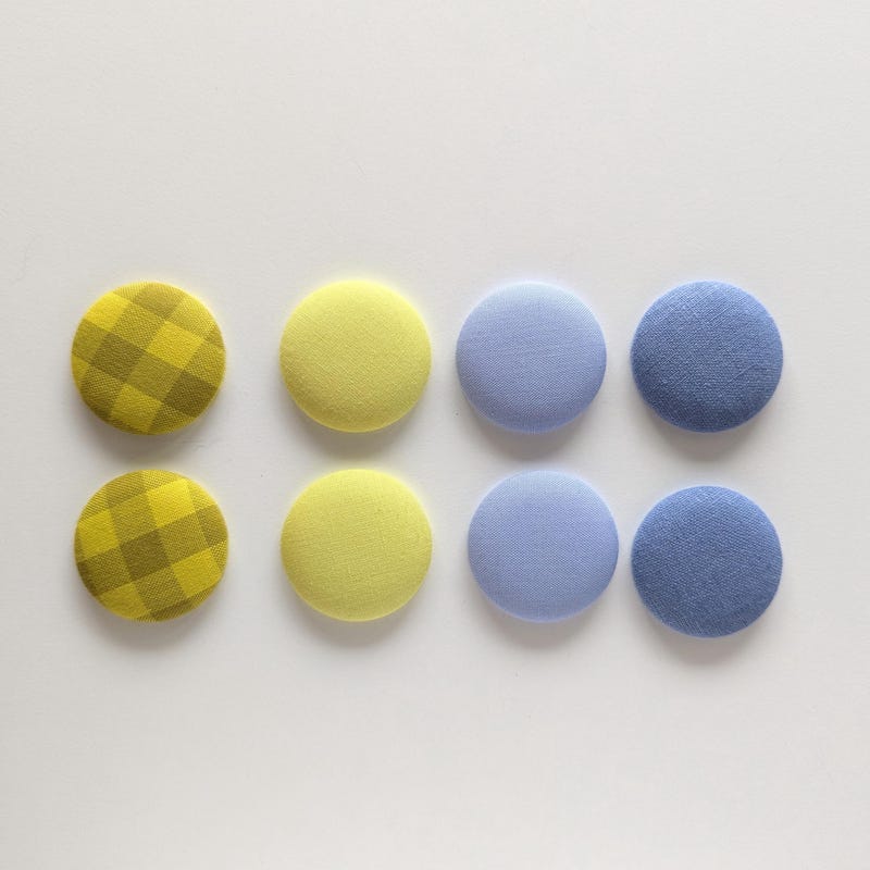 Plaid Buttons - Etsy