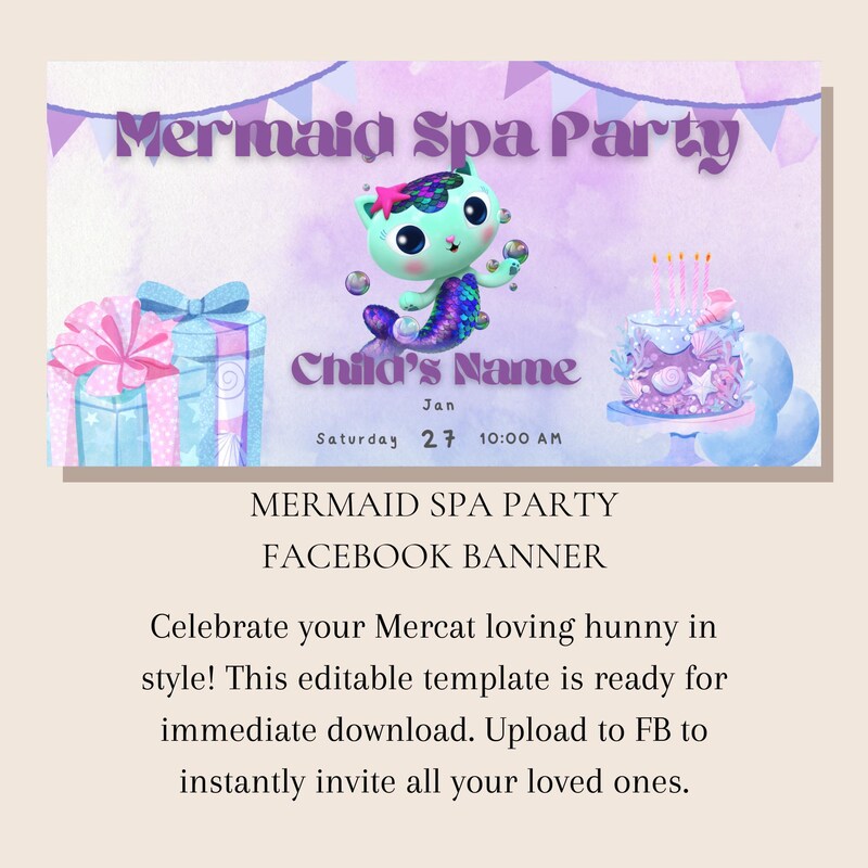 Mermaid Facebook Banner - Etsy
