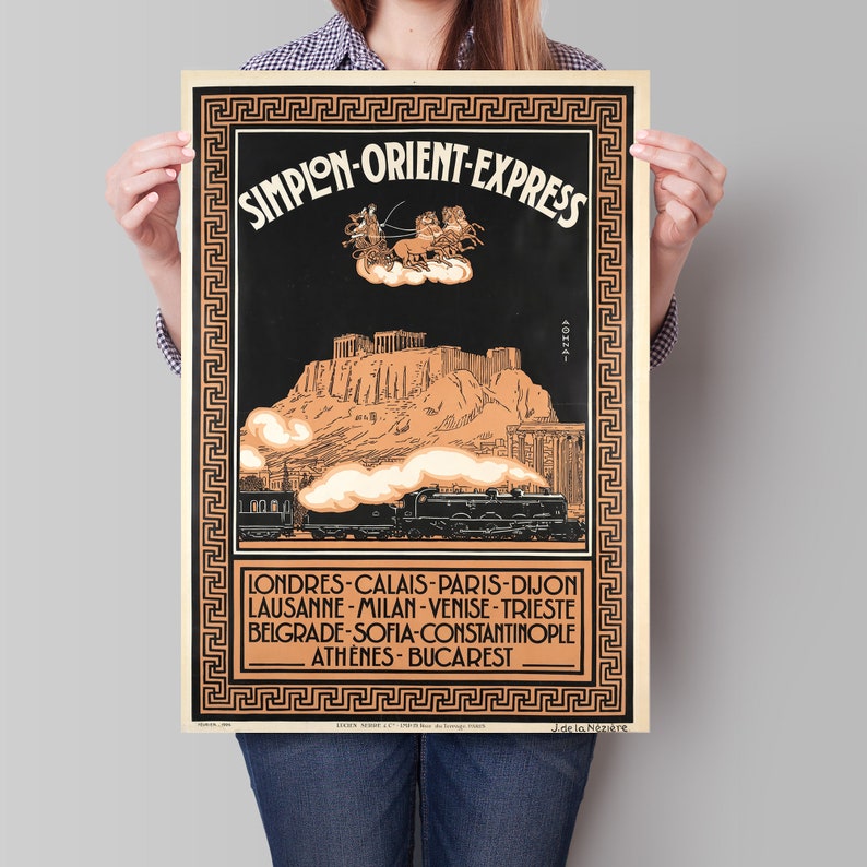 Vintage Orient Express Poster, Retro Travel Art Print, Travel Gift ...