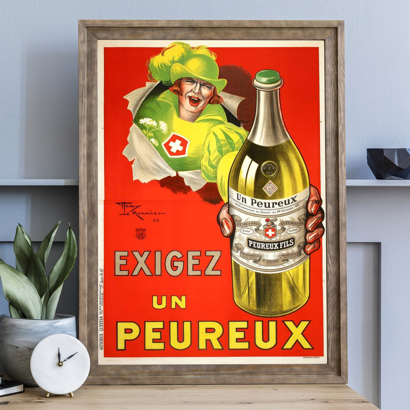 Exigez Un Peureux Aperitif Advertisement Poster by Henry Le Monnier Art ...