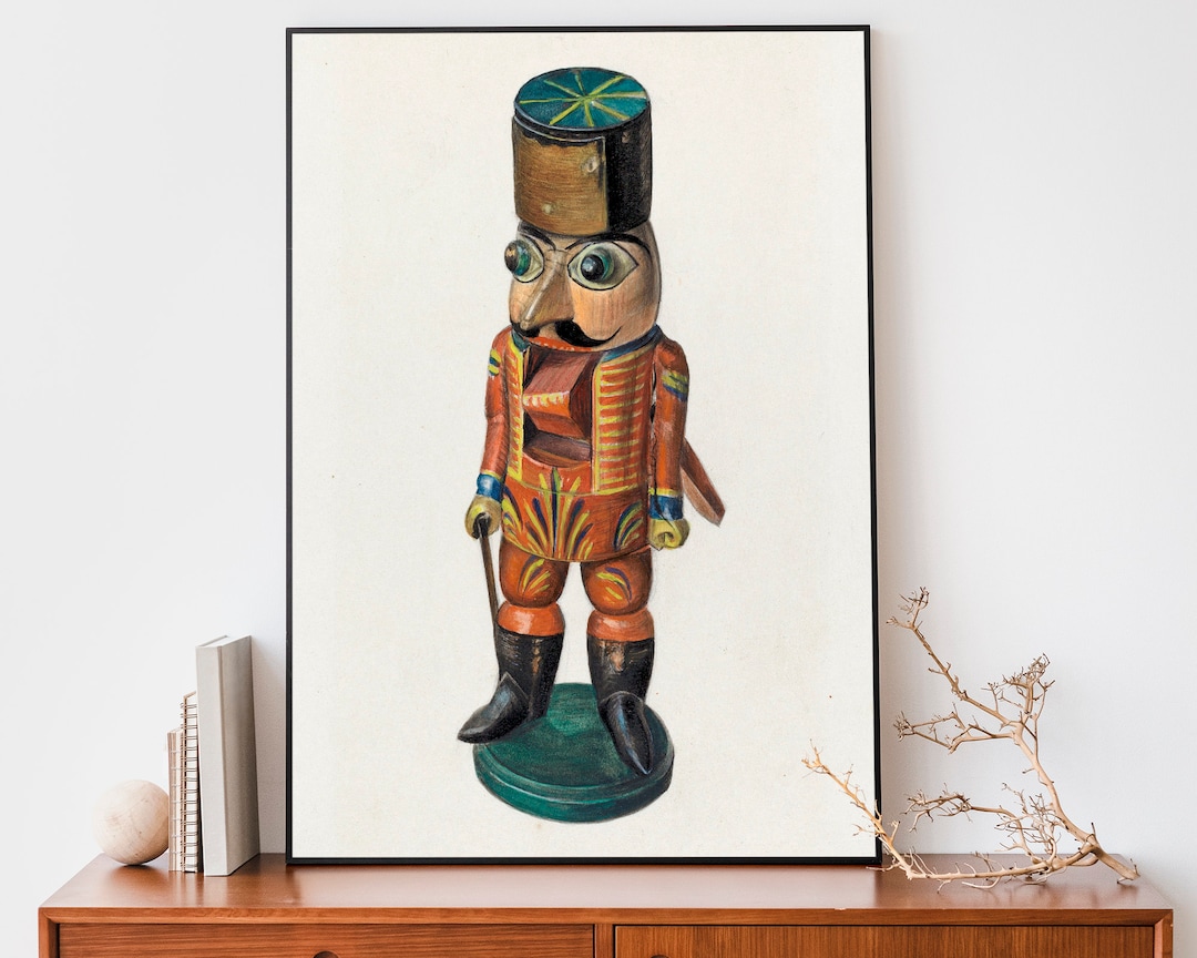 Vintage Nutcracker Art Print, Christmas Wall Art, Traditional Poster ...