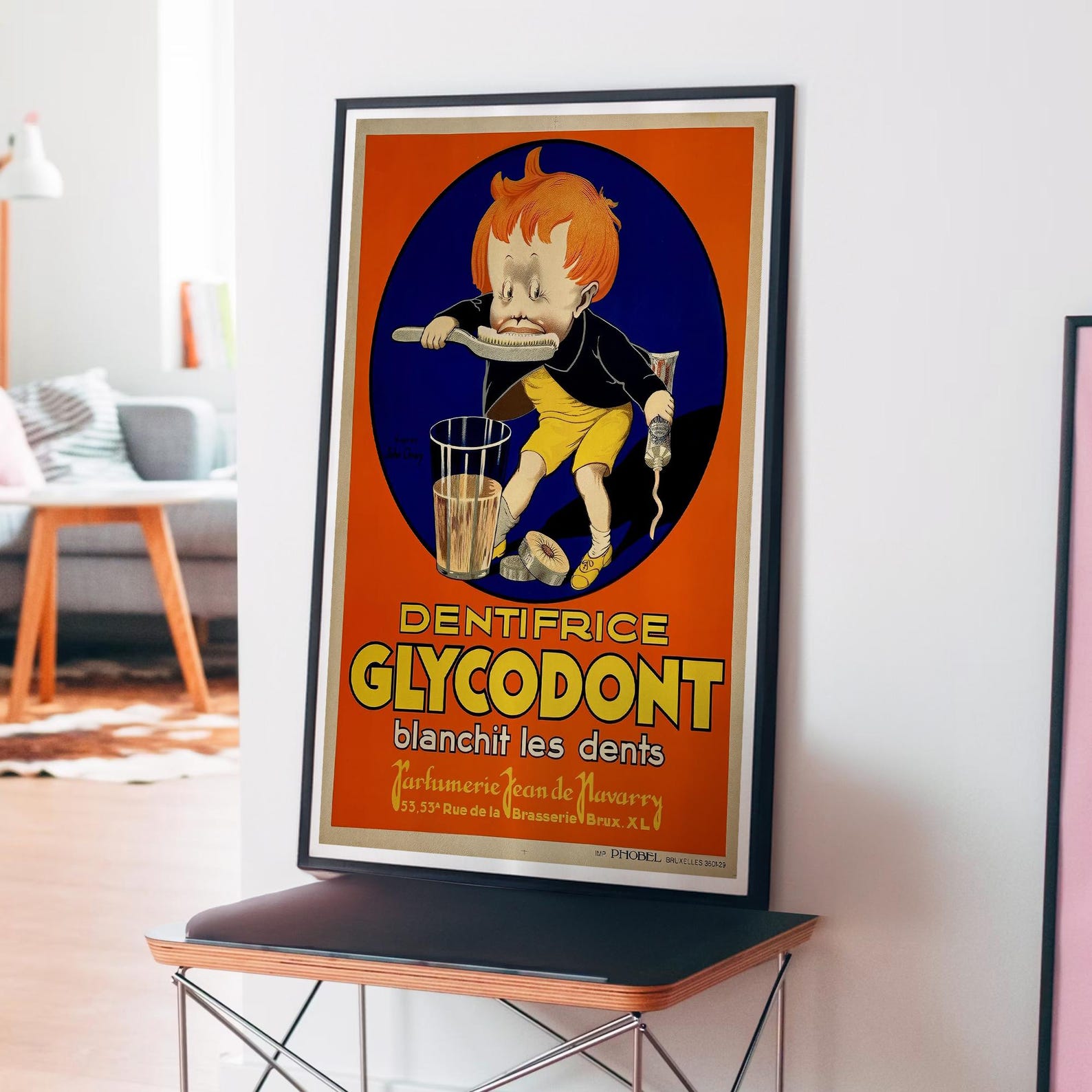 Vintage Toothpaste Poster Print – French Art Nouveau Bathroom Wall Art ...