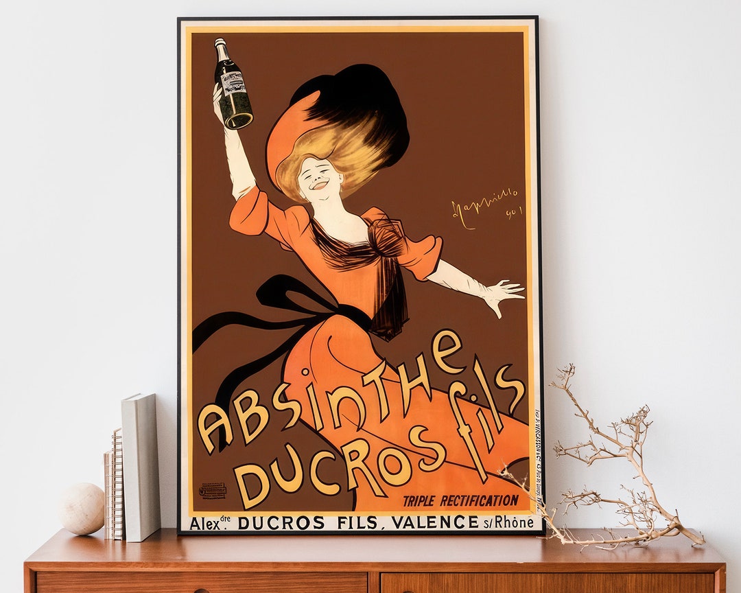 Absinthe Vintage Art Print, Classic Art Nouveau French Poster, Absinthe ...
