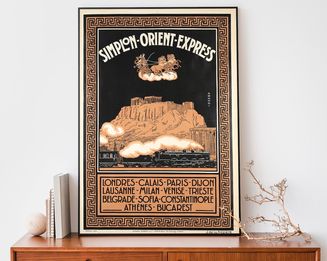 Vintage Orient Express Poster, Retro Travel Art Print, Travel Gift ...