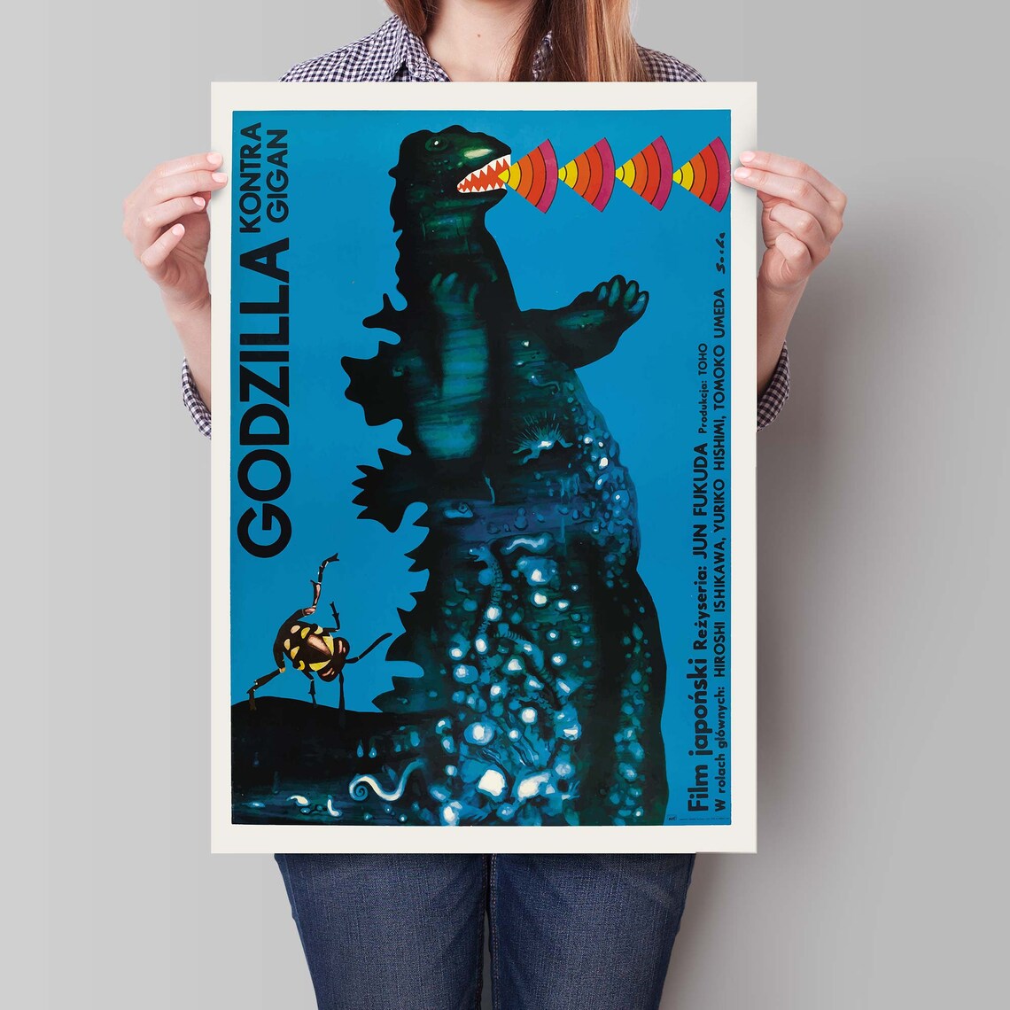 Vintage Godzilla Movie Poster Print, Gojira Art, Movie Lover Gifts - Etsy