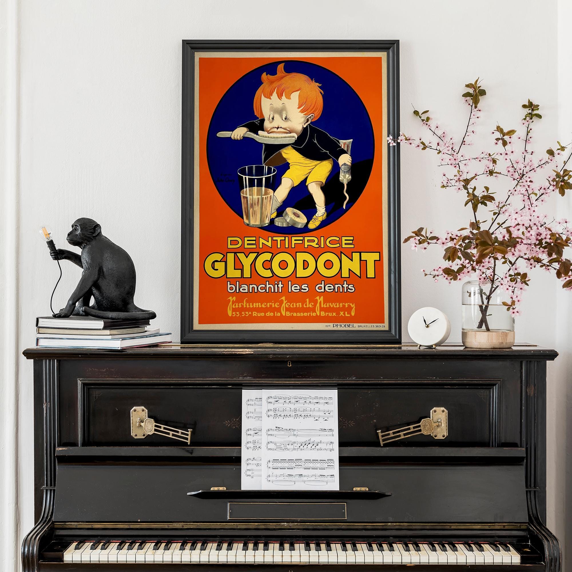 Vintage Toothpaste Poster Print – French Art Nouveau Bathroom Wall Art ...