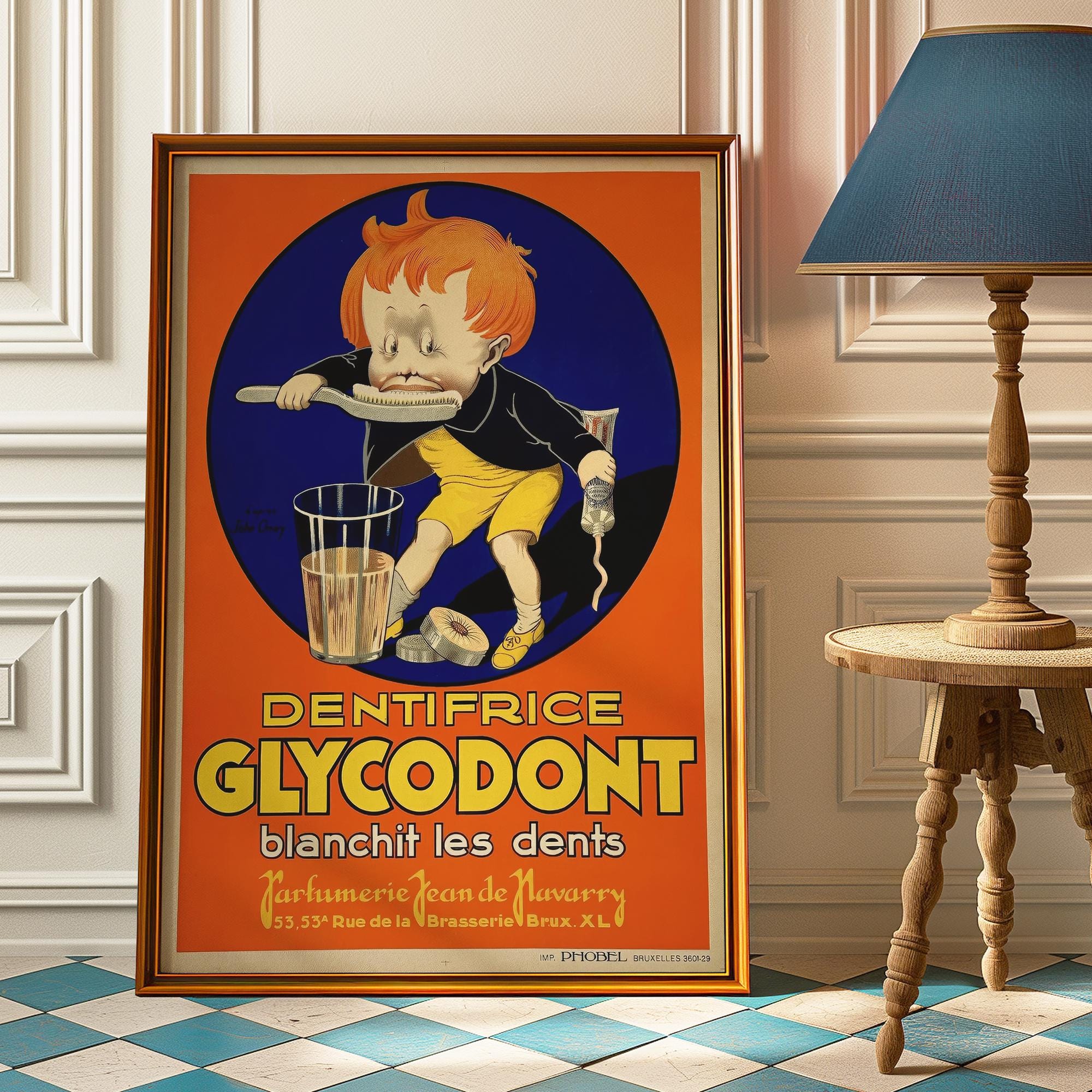 Vintage Toothpaste Poster Print – French Art Nouveau Bathroom Wall Art ...