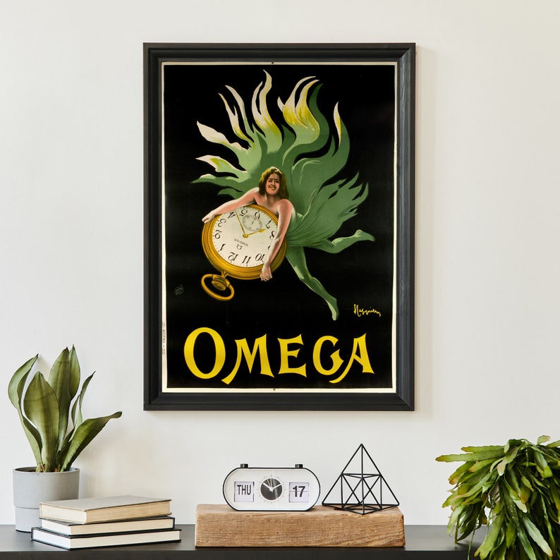 Vintage Advertising Poster, Omega Advert, Art Nouveau French Print ...