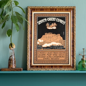 Vintage Orient Express Poster, Retro Travel Art Print, Travel Gift ...