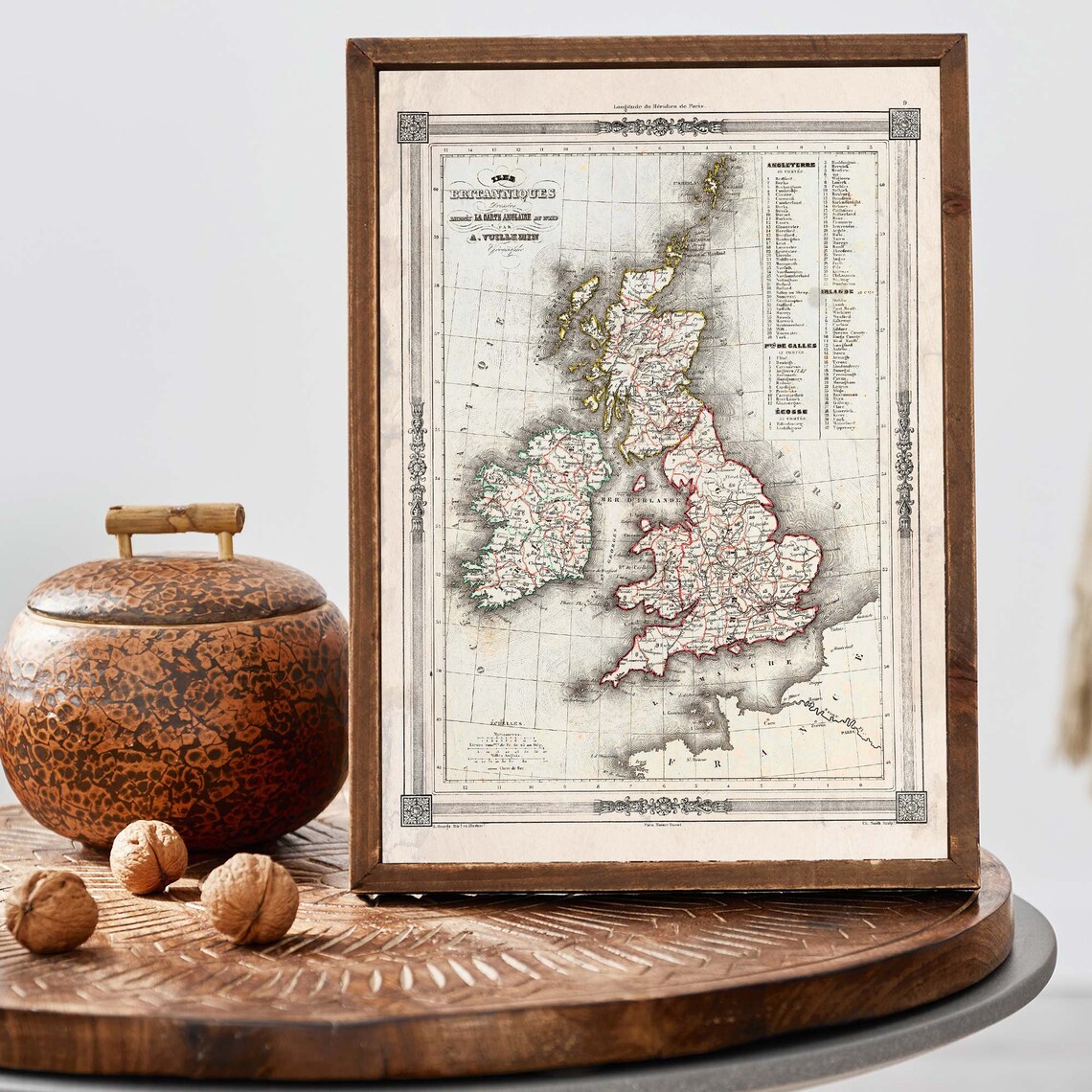 Vintage Map of UK Historical Map of Great Britain Antique - Etsy UK