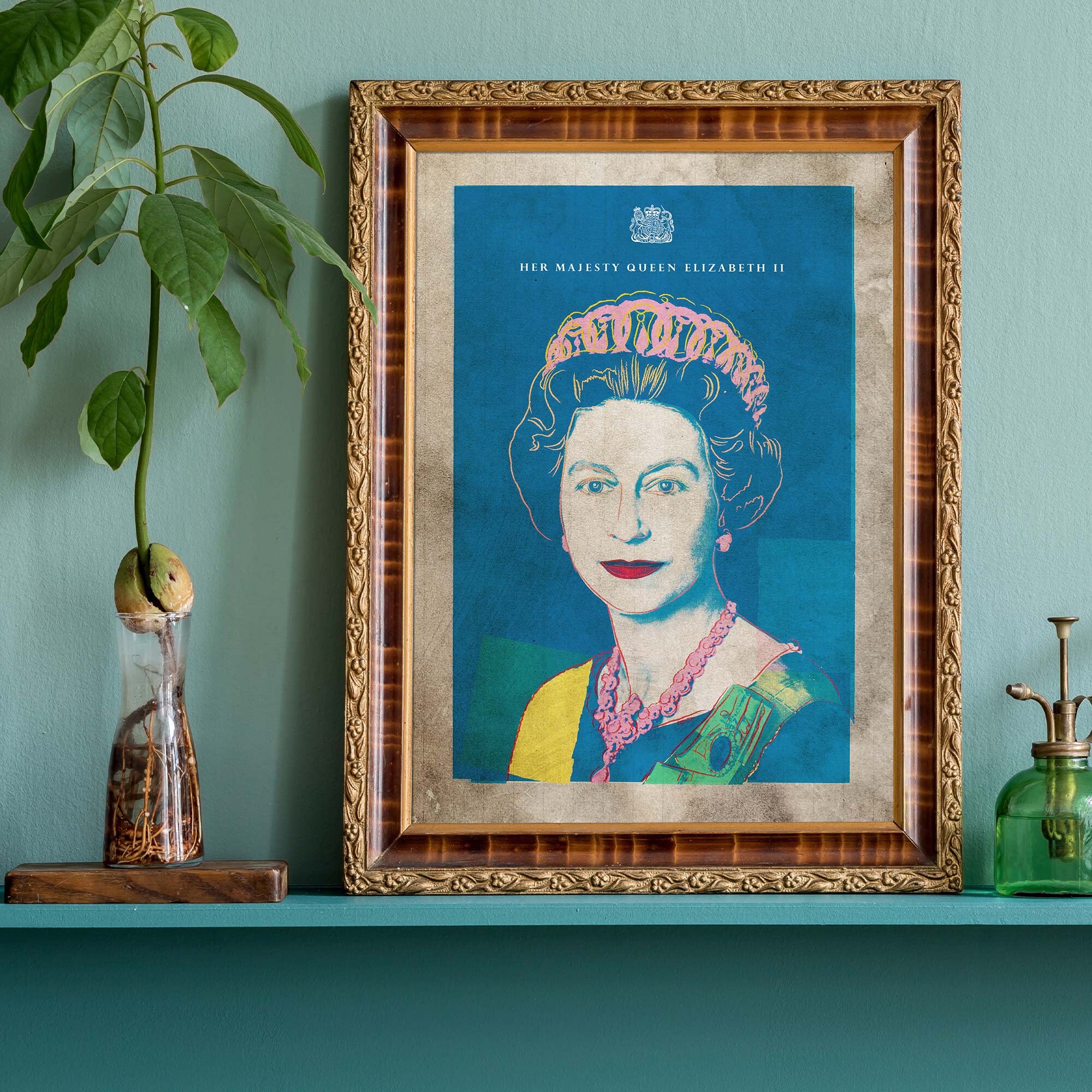 Queen Elizabeth Pop Art Print Vintage Queen of England - Etsy