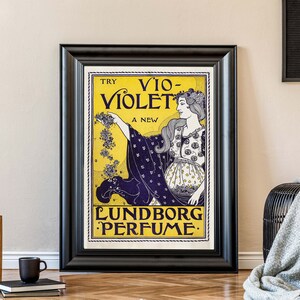 French Perfume Poster, Art Nouveau French Wall Art, Retro Advertising ...