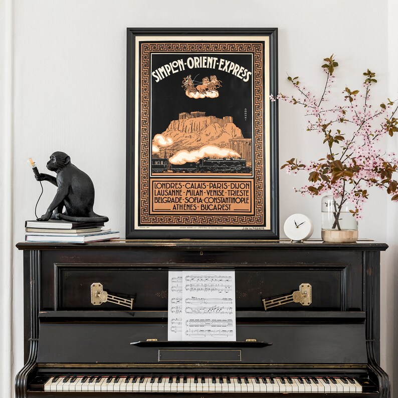 Vintage Orient Express Poster, Retro Travel Art Print, Travel Gift ...