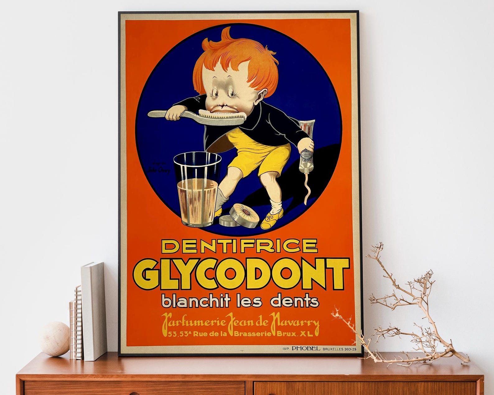 Vintage Toothpaste Poster Print – French Art Nouveau Bathroom Wall Art ...